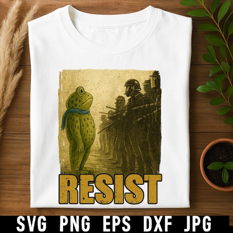 Portland Frog Protest , Vintage Activist Png, Political Png, Vintage ...