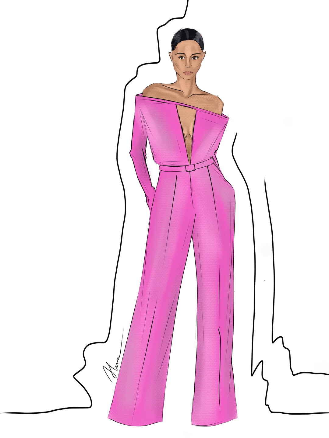 Custom Fashion Illustration - Etsy