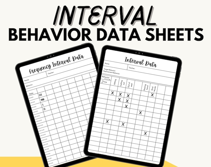 8 Behaviour Data Sheets (behaviour Management) - Etsy Canada