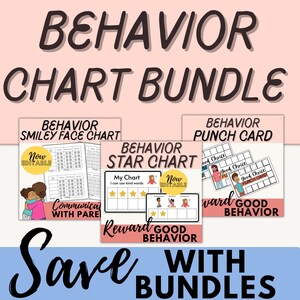 Behavior Chart Bundle, Classroom Behavior Management, Daily Behavior ...