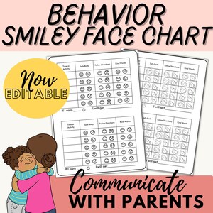Behavior Smiley Chart Daily Behavior Chart Classroom - Etsy