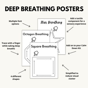 Deep Breathing Posters, Self-regulation Strategy Posters, Self ...