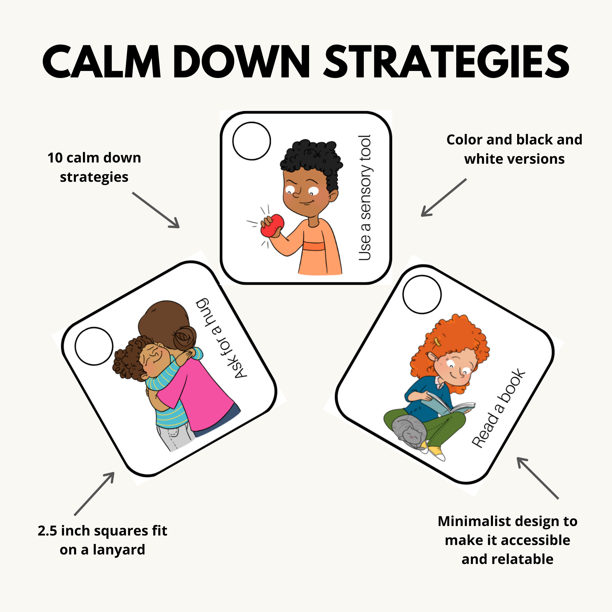Calm Down To-go, Calm Down Strategies, Self-regulation Tool, Calm Down ...