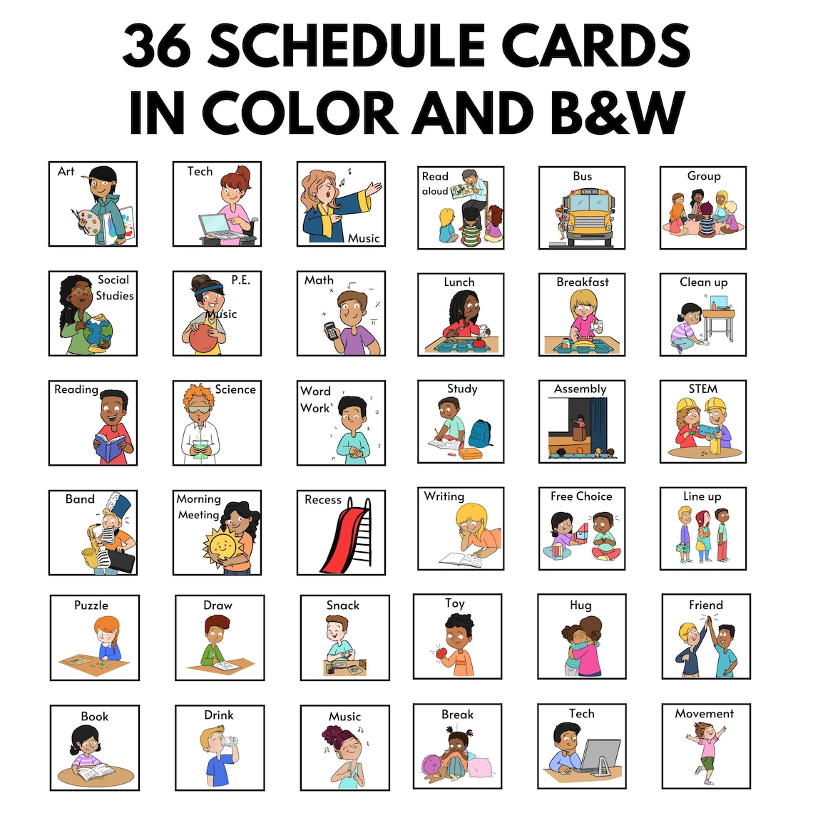 Visual Schedule, Individual Student Schedule, Classroom Schedule ...