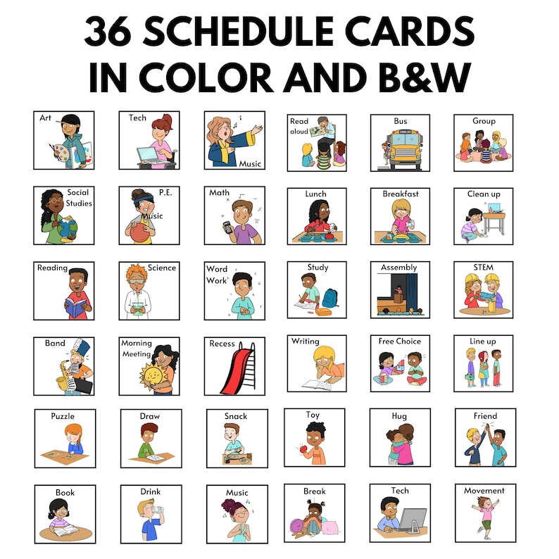 Visual Schedule, Individual Student Schedule, Classroom Schedule ...