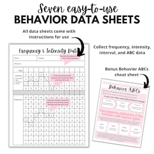 Behavior Data Sheets, Data Collection System, Data Collection Sheets ...