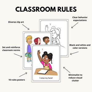 Rules Posters, Classroom Behavior Expectations Posters, Classroom ...