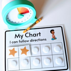 Star Chart, Daily Behavior Chart, Classroom Behavior Management, Autism ...