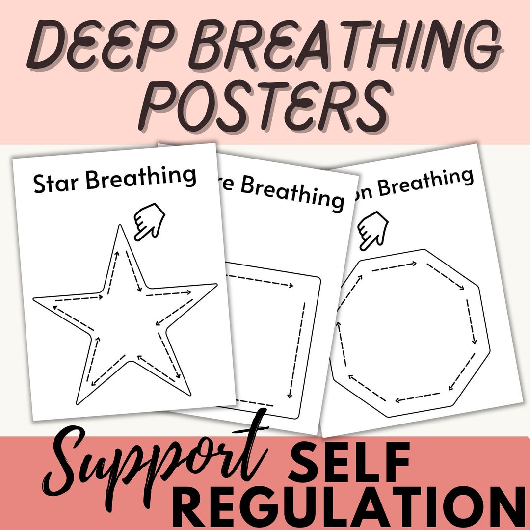 Deep Breathing Posters, Self-regulation Strategy Posters, Self ...