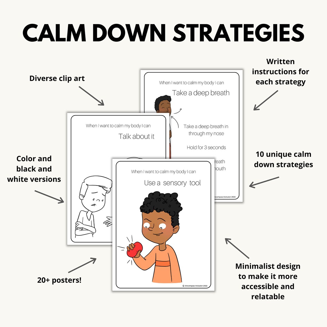 Calm Down Strategies, Self-regulation Posters, Self-regulation ...