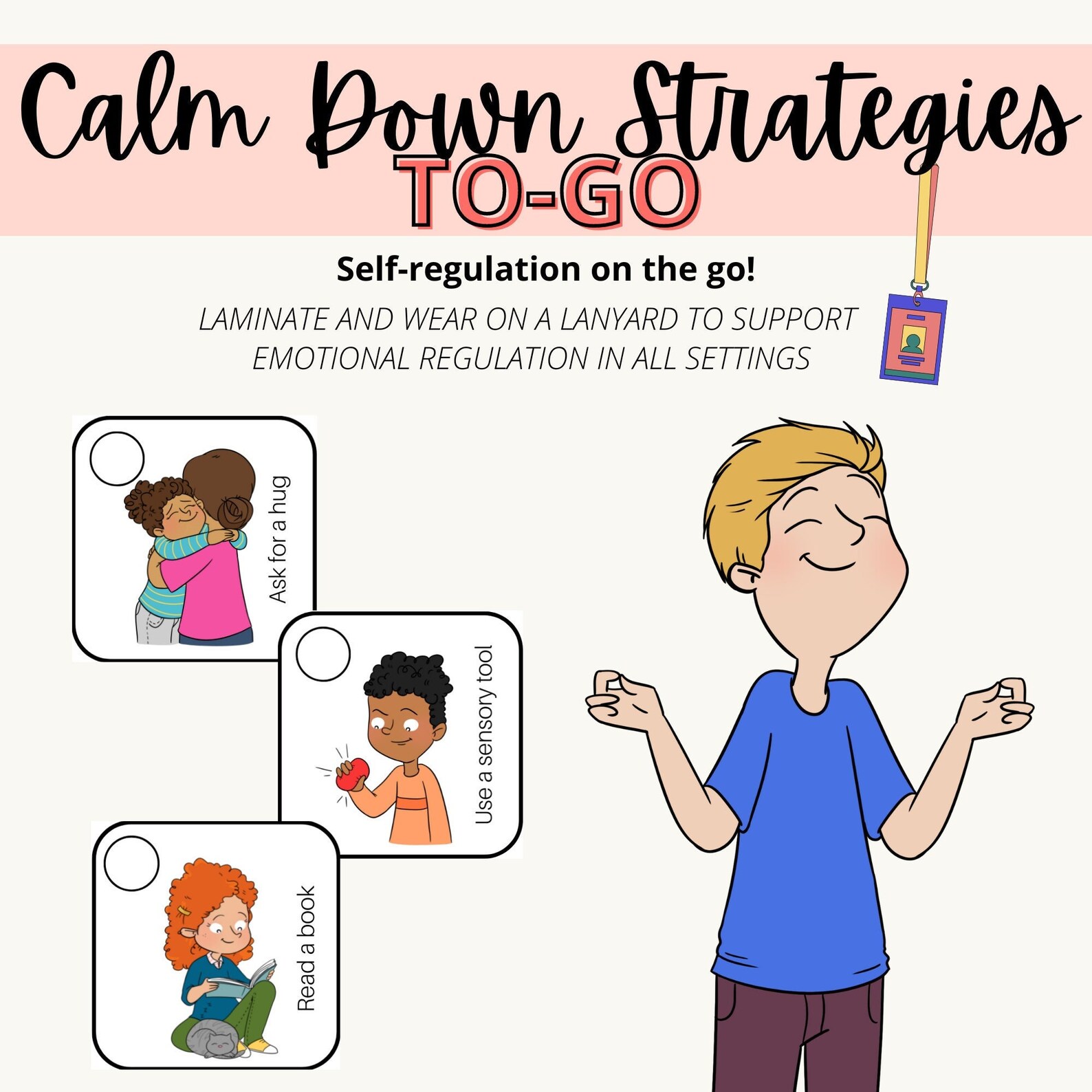 Calm Down To-go Calm Down Strategies Self-regulation Tool - Etsy