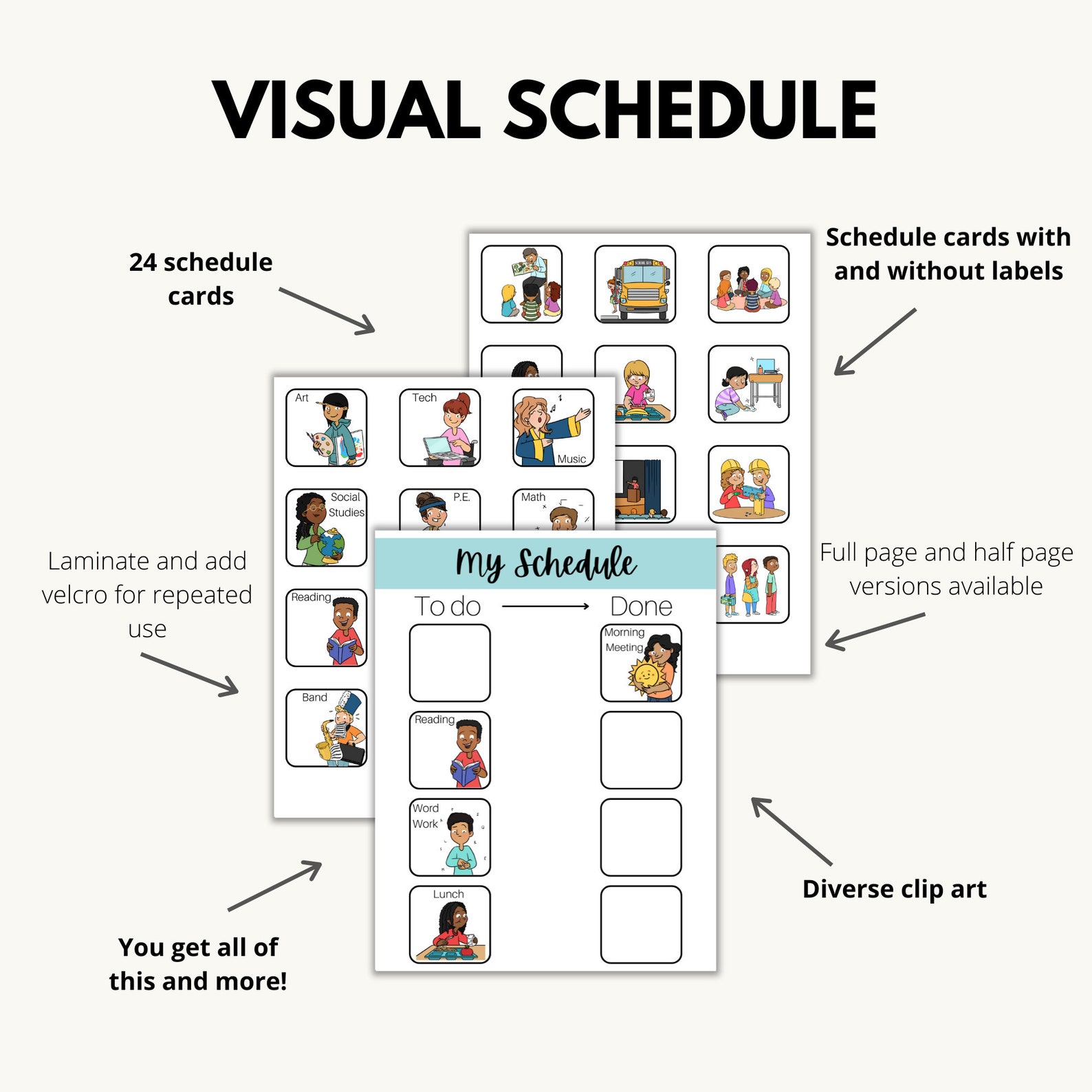 Visual Schedule Individual Student Schedule Classroom - Etsy