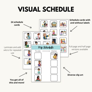 Visual Schedule Individual Student Schedule Classroom - Etsy