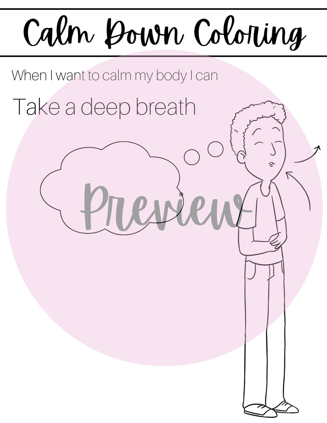 Calm Down Coloring Book Self-regulation Coloring Book - Etsy