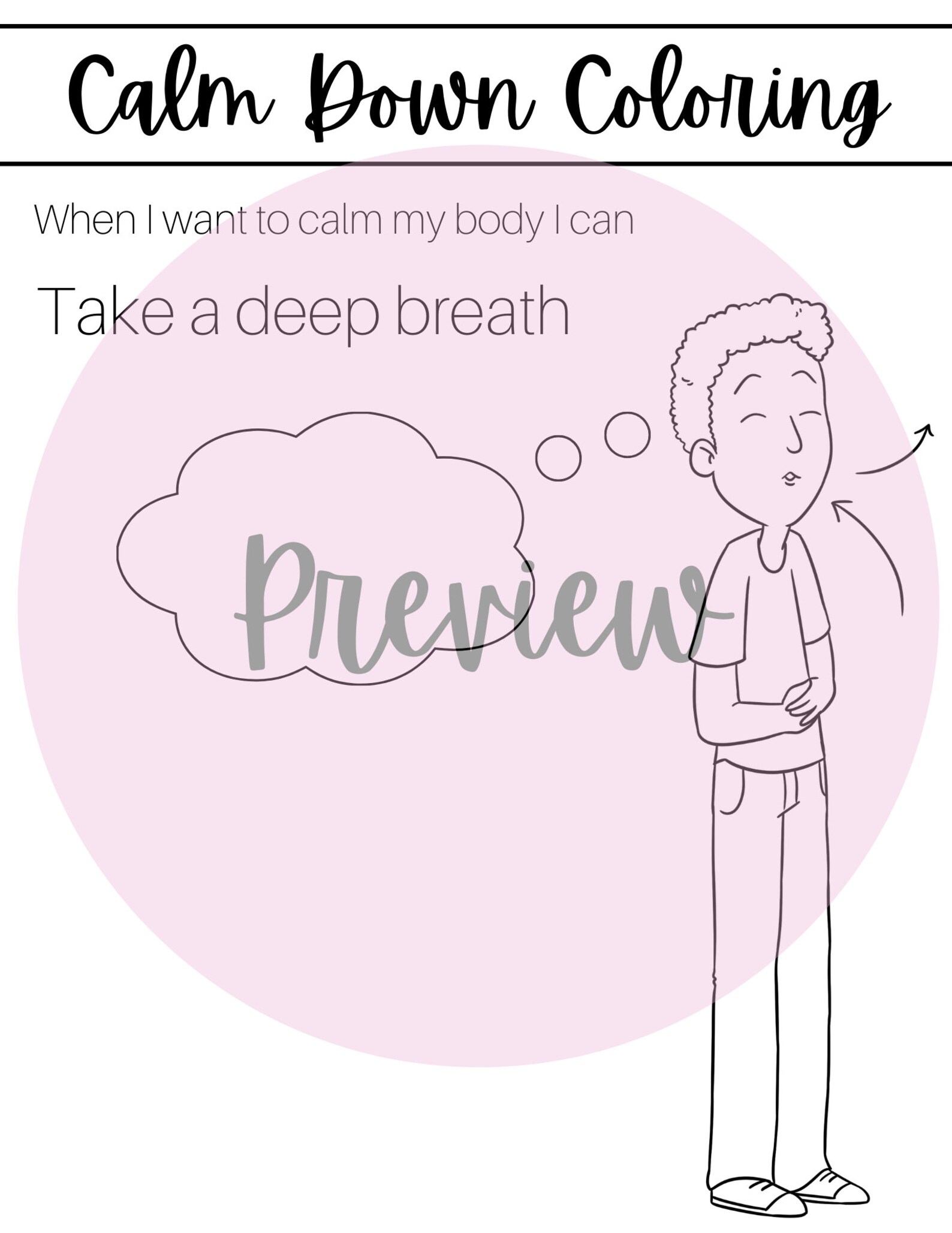 Calm Down Coloring Book Self-regulation Coloring Book - Etsy