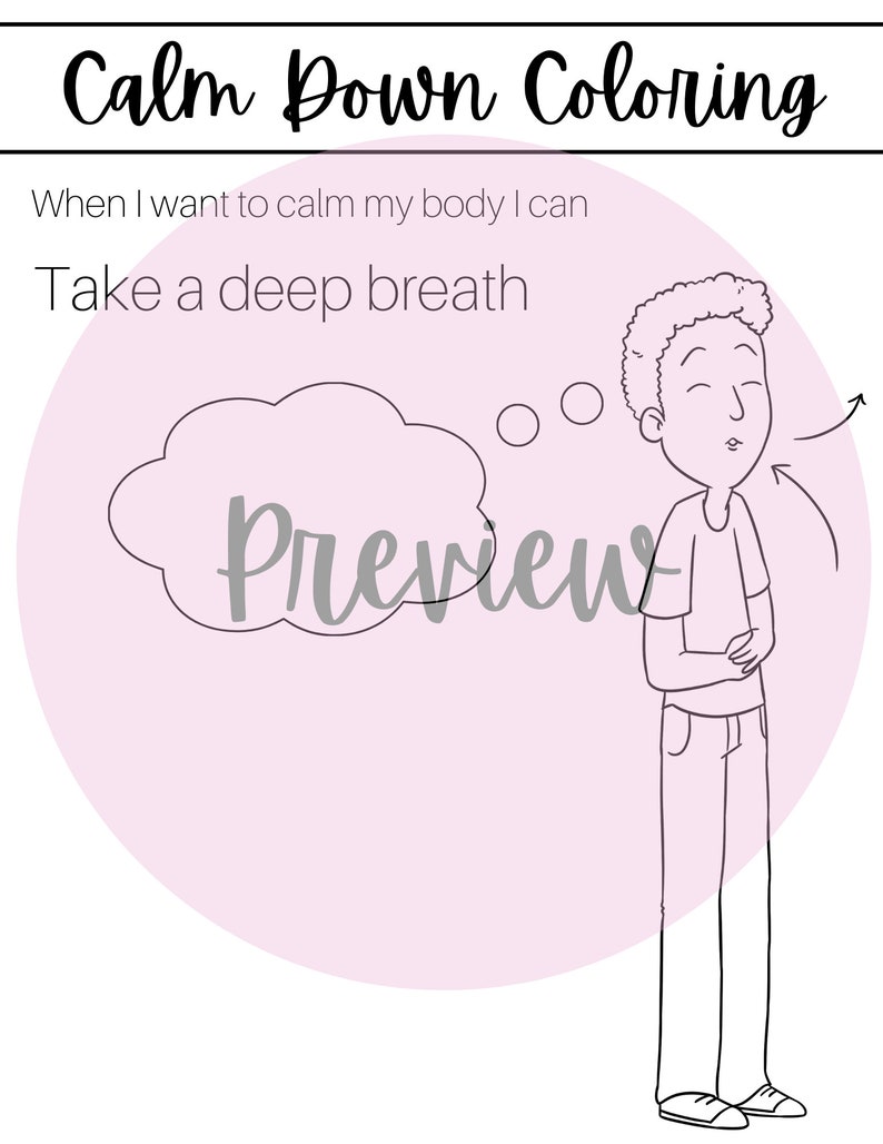 Calm Down Coloring Book Self-regulation Coloring Book - Etsy