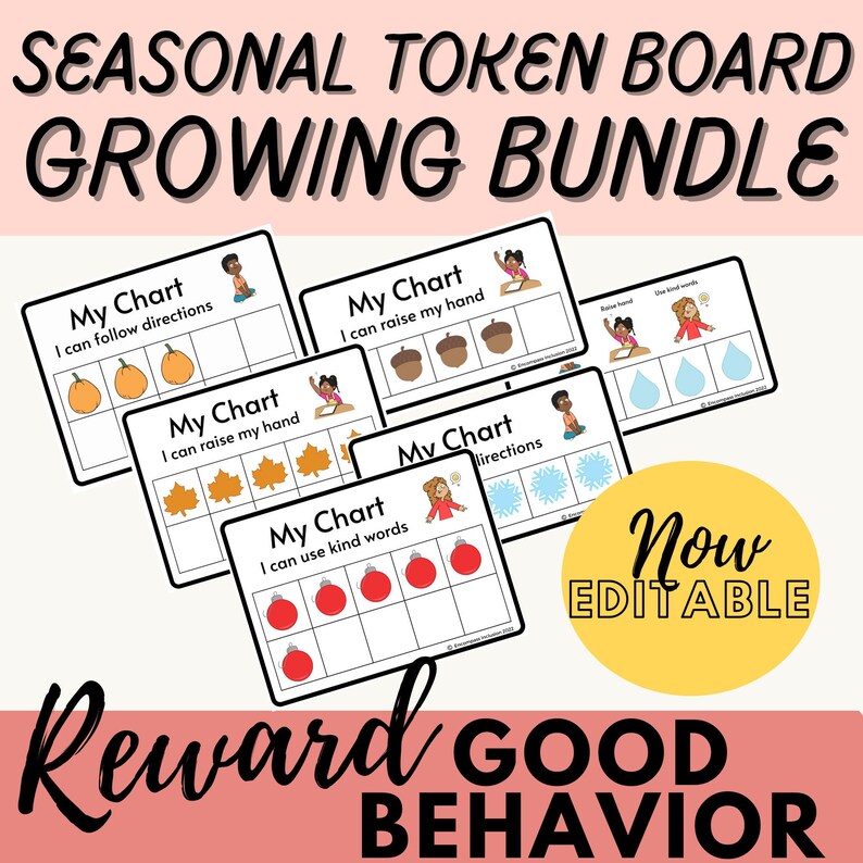 Token Board Fall Behavior Chart Growing Bundle Classroom - Etsy
