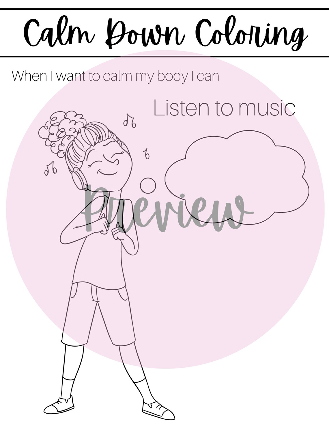 Calm Down Coloring Book Self-regulation Coloring Book - Etsy