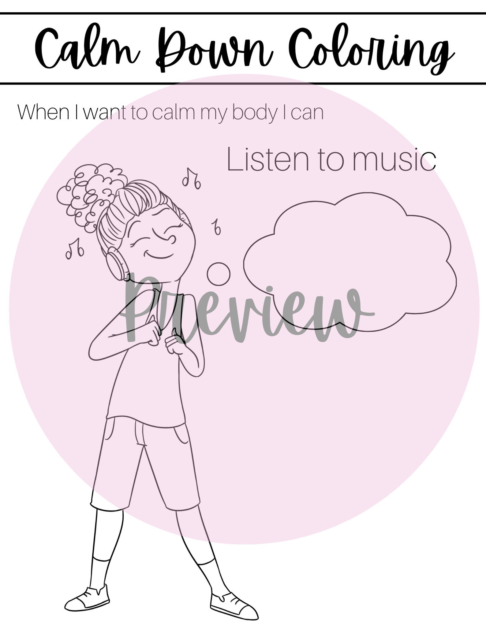 Calm Down Coloring Book Self-regulation Coloring Book - Etsy