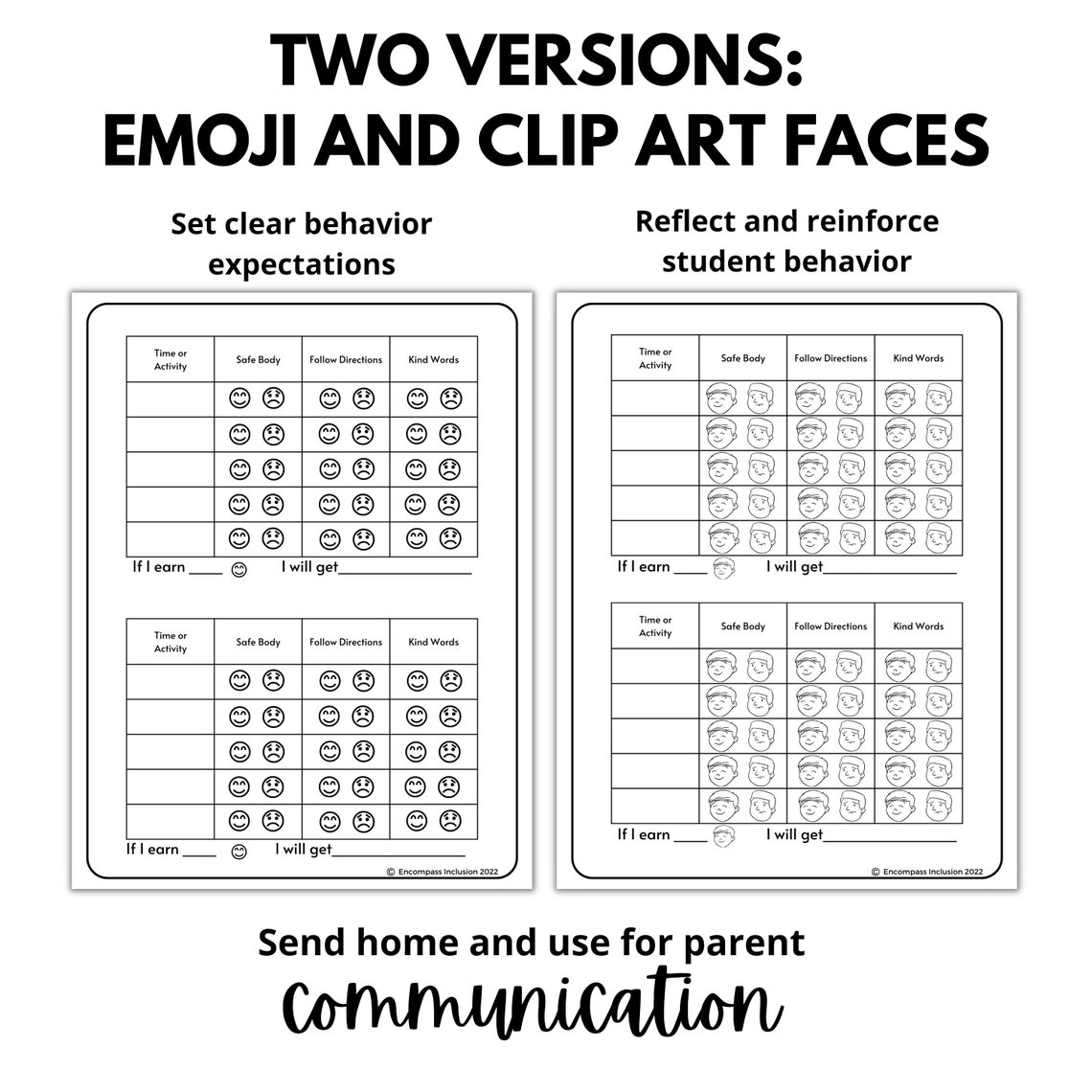 Behavior Smiley Chart, Daily Behavior Chart, Classroom Behavior ...