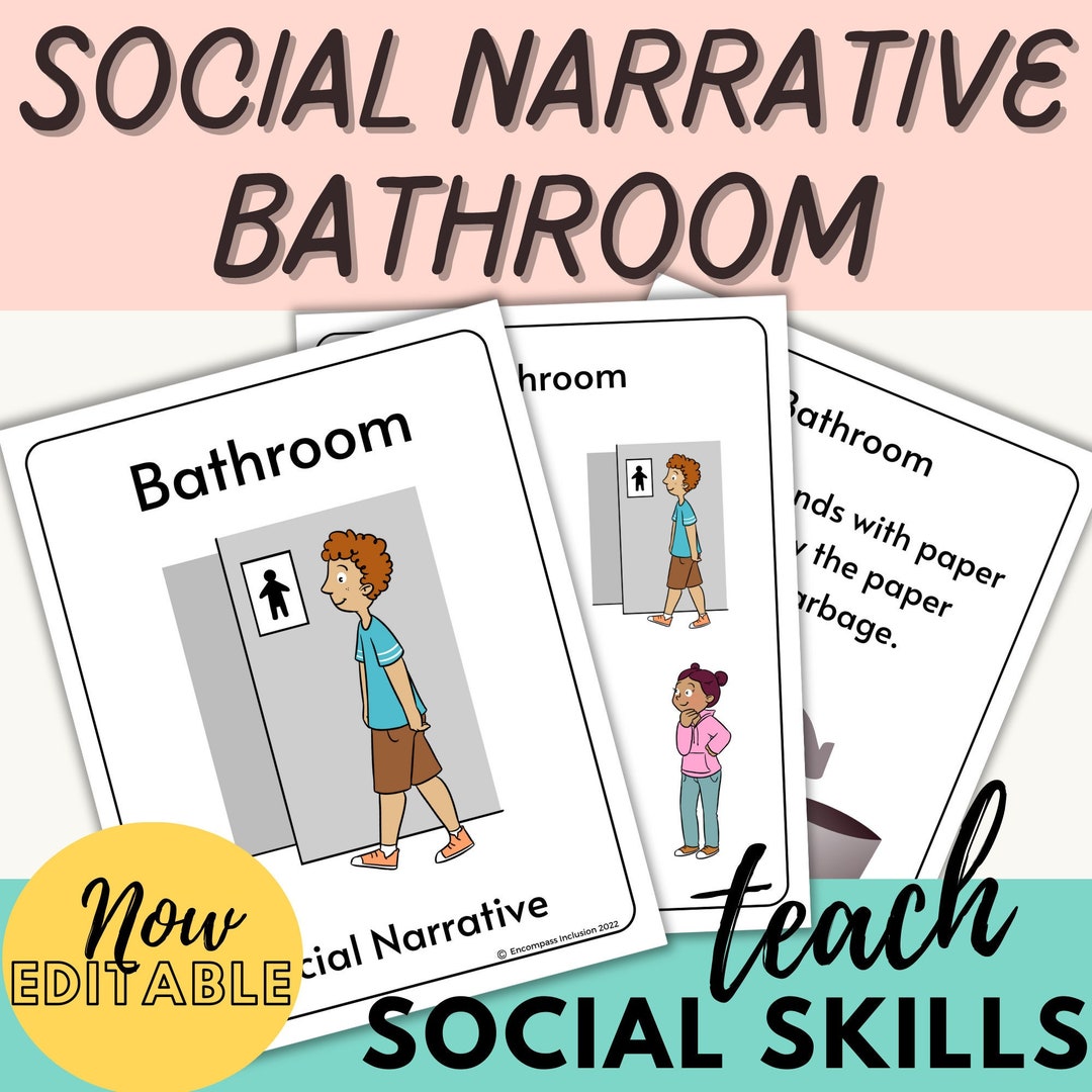 Social Narrative: Bathroom, Social Story, Social Skills, Self ...