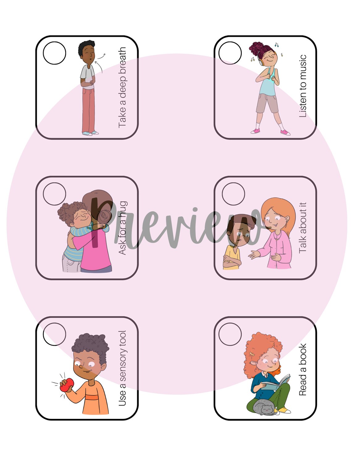 Calm Down To-go Calm Down Strategies Self-regulation Tool - Etsy