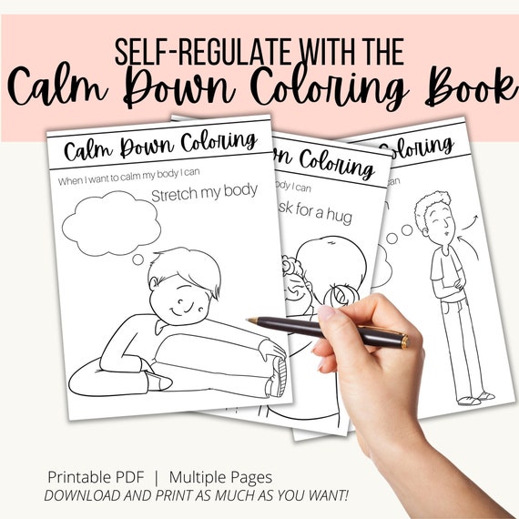Calm Down Coloring Book Self-regulation Coloring Book - Etsy