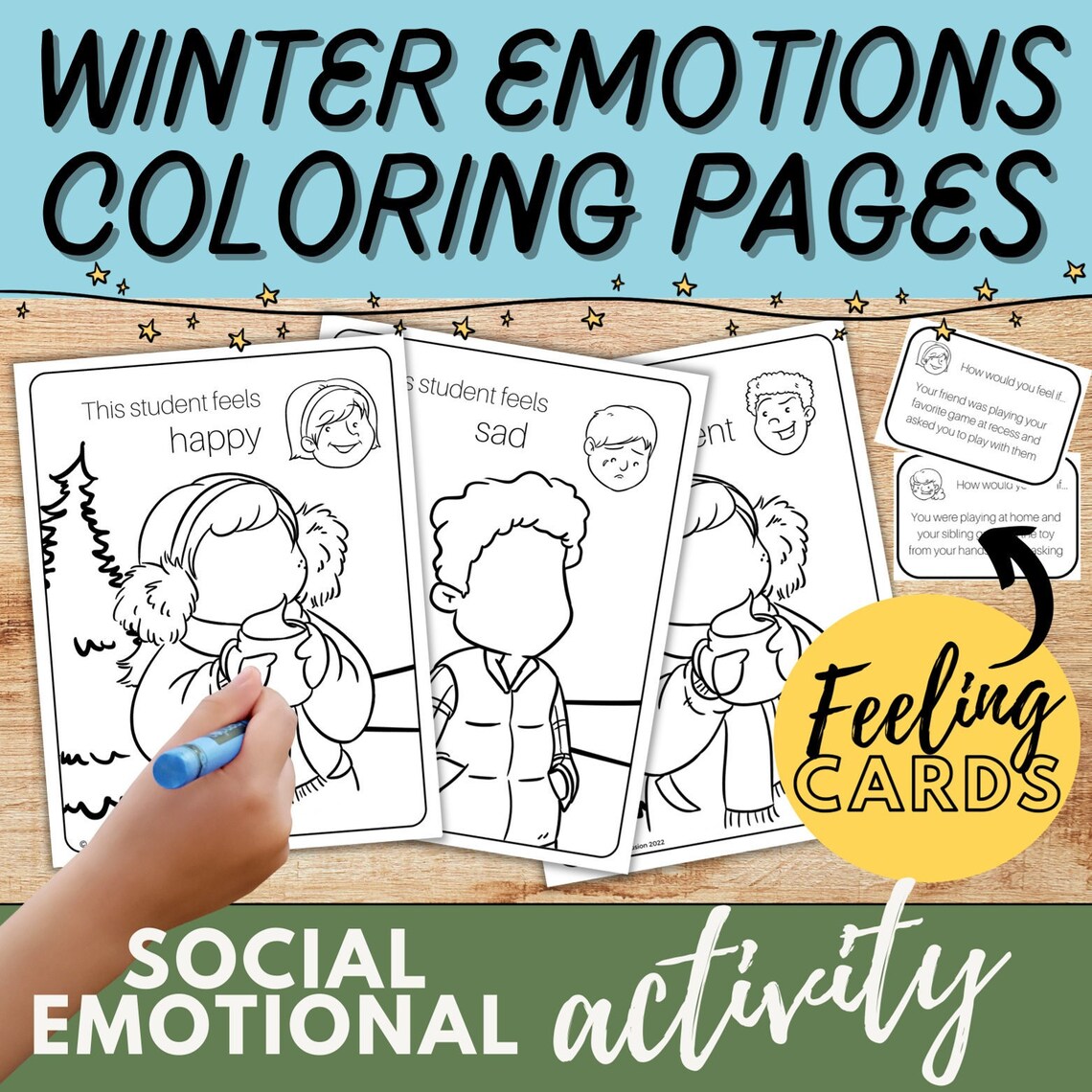 Feelings Coloring Pages, Winter Emotions Coloring, Emotional Coloring ...