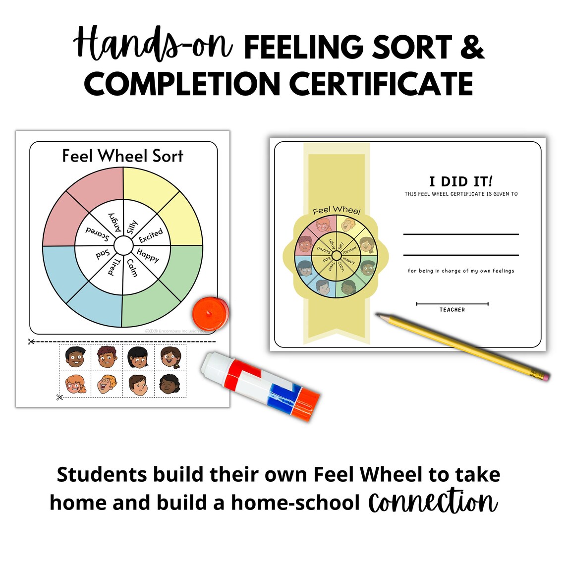 Feelings Wheel With Lessons, Diverse Social Emotional Lessons ...