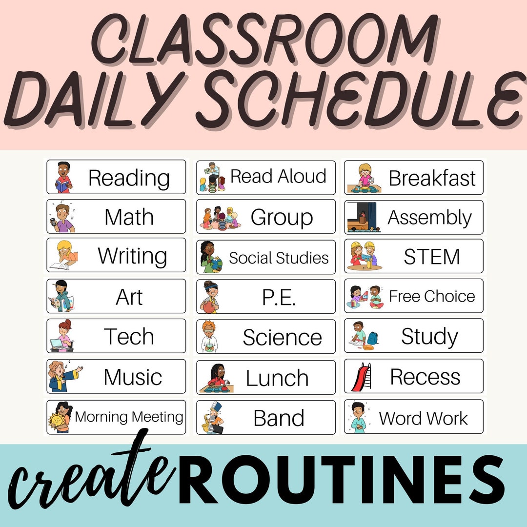 Daily Schedule, Classroom Daily Schedule, Classroom Management, Visual ...