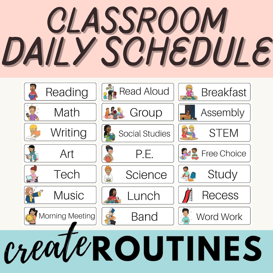 Daily Schedule, Classroom Daily Schedule, Classroom Management, Visual ...