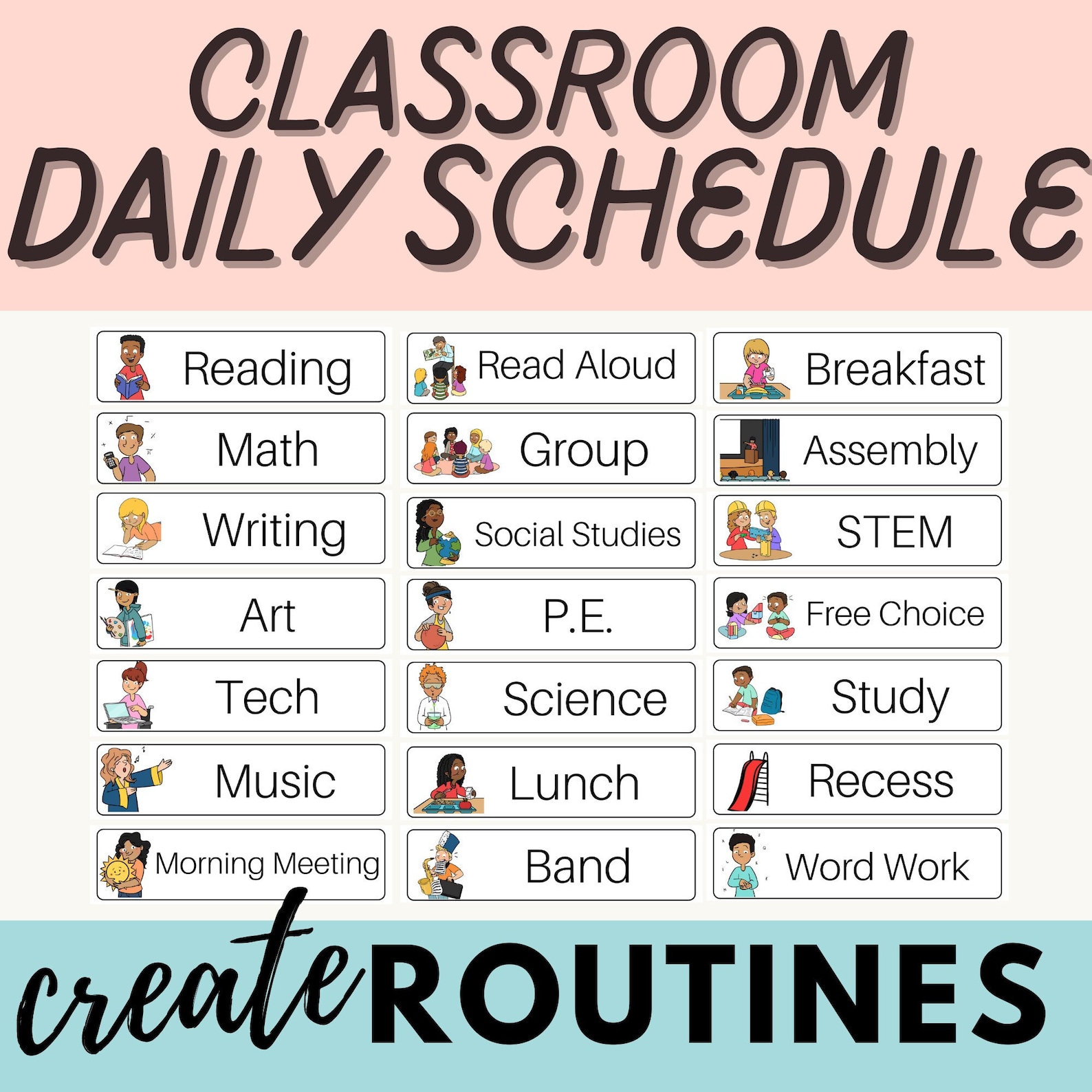 Daily Schedule, Classroom Daily Schedule, Classroom Management, Visual ...