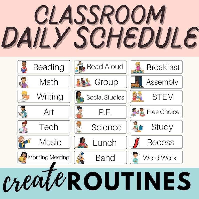 Daily Schedule, Classroom Daily Schedule, Classroom Management, Visual ...