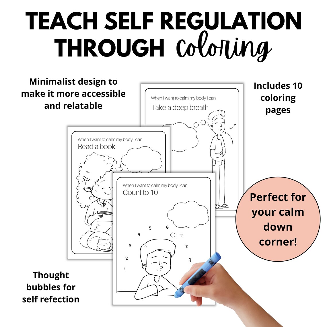 Calm Down Coloring Book, Self-regulation Coloring Book, Self-regulation ...