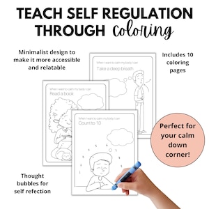 Calm Down Coloring Book, Self-regulation Coloring Book, Self-regulation ...