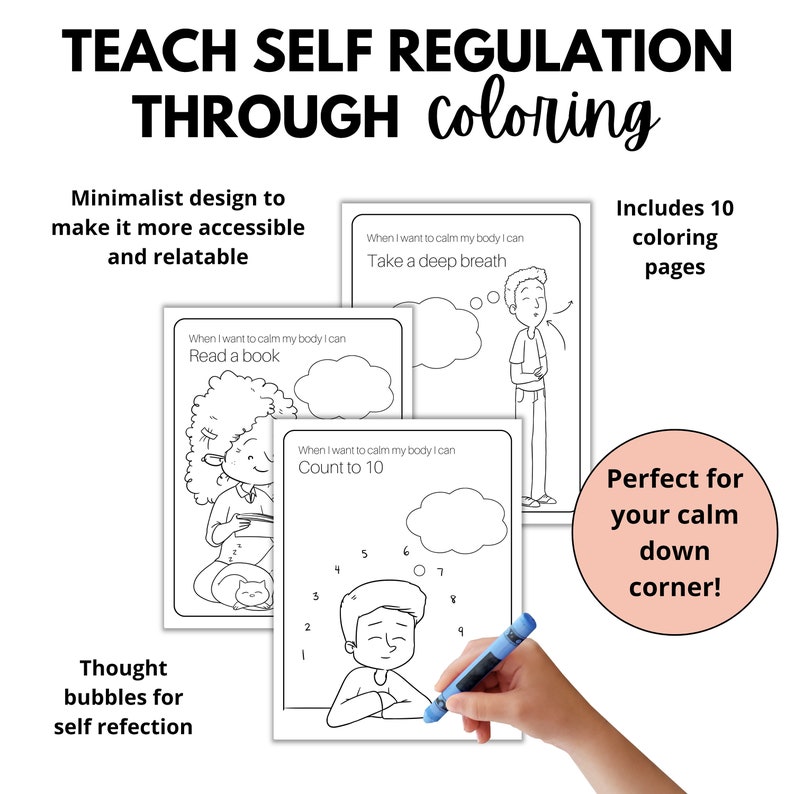 Calm Down Coloring Book, Self-regulation Coloring Book, Self-regulation ...