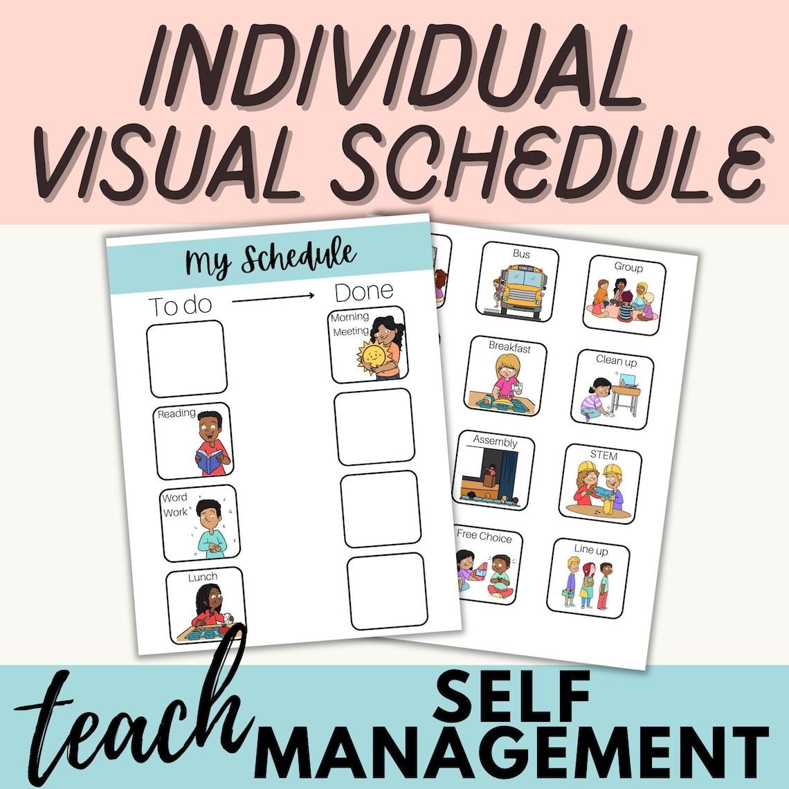 Visual Schedule Individual Student Schedule Classroom - Etsy