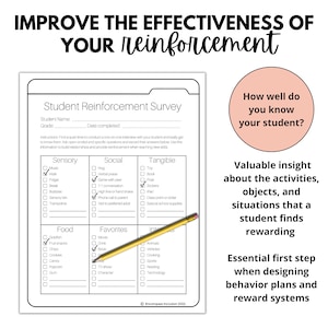 Reinforcement Survey, Preference Assessment, Reinforcer Inventory ...