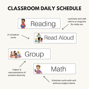 Daily Schedule, Classroom Daily Schedule, Classroom Management, Visual ...