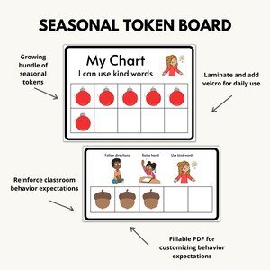 Token Board Fall Behavior Chart Growing Bundle Classroom - Etsy