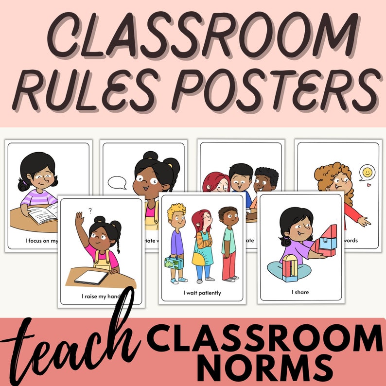 Rules Posters, Classroom Behavior Expectations Posters, Classroom ...