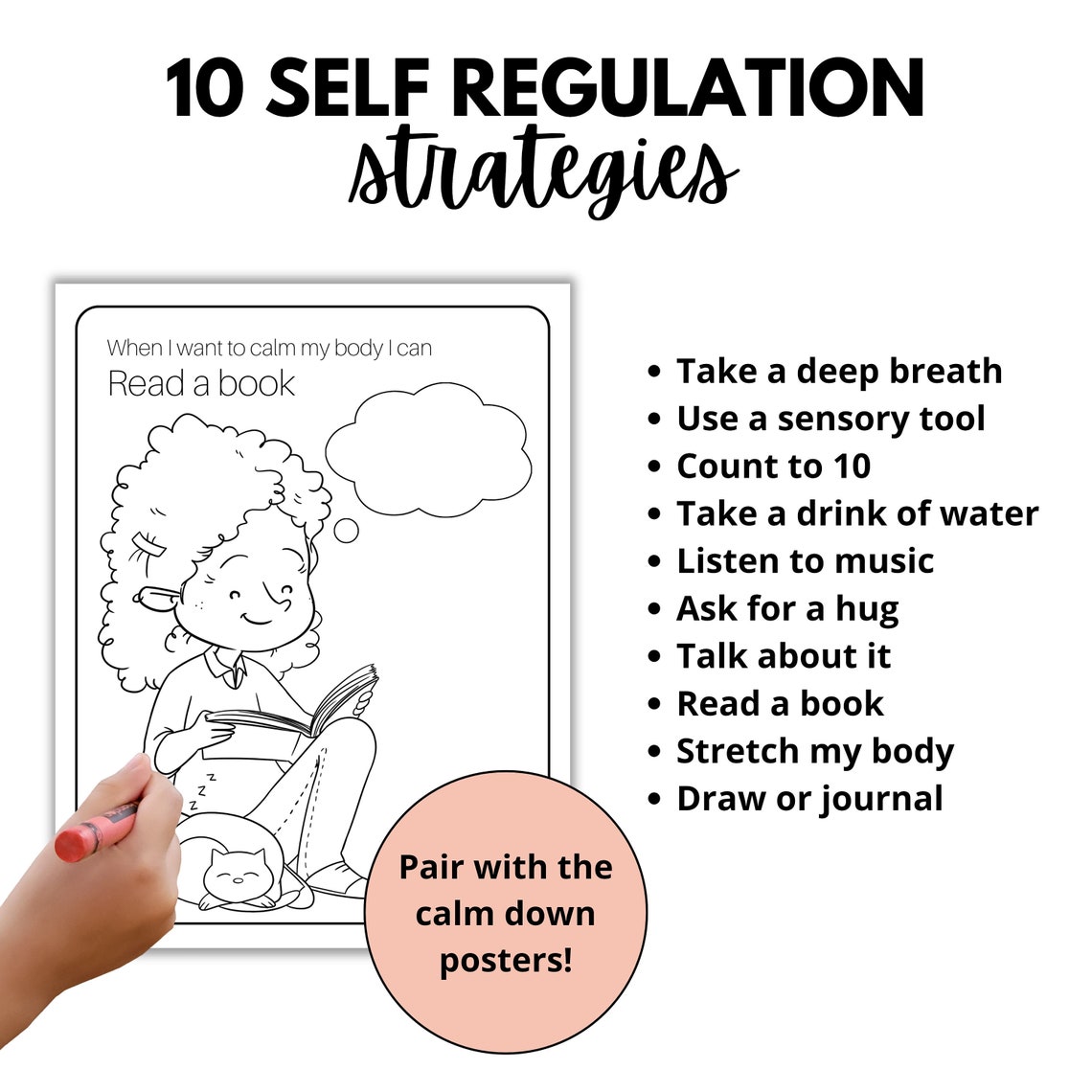Calm Down Coloring Book, Self-regulation Coloring Book, Self-regulation ...