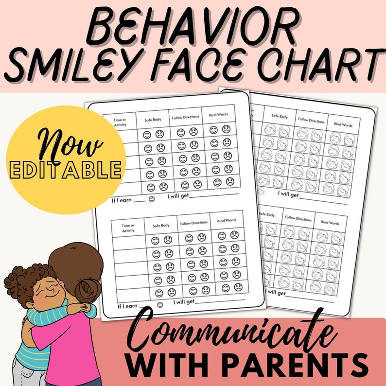 Behavior Smiley Chart Daily Behavior Chart Classroom - Etsy