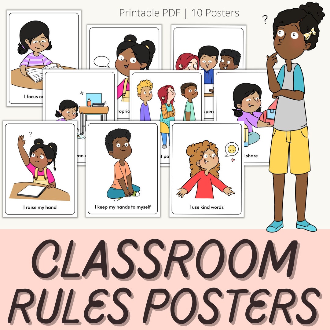 Rules Posters Classroom Behavior Expectations Posters - Etsy