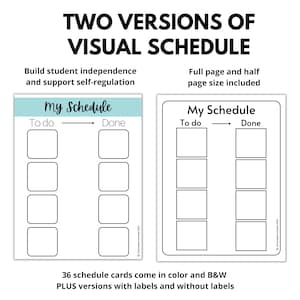 Visual Schedule, Individual Student Schedule, Classroom Schedule ...