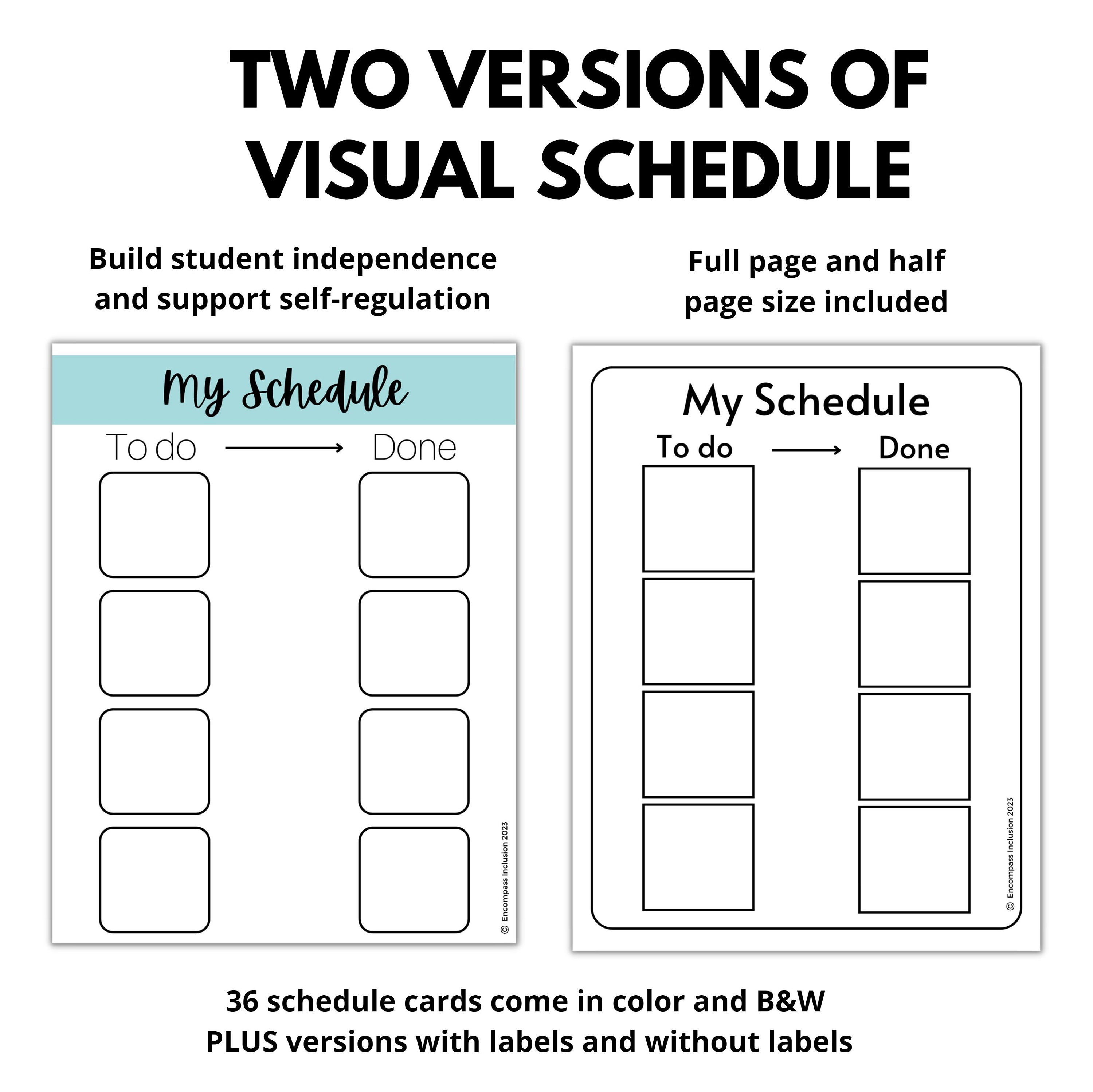 Visual Schedule, Individual Student Schedule, Classroom Schedule ...