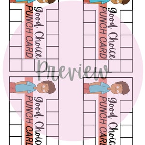Behavior Punch Cards Kids Reward Chart Classroom Behavior - Etsy