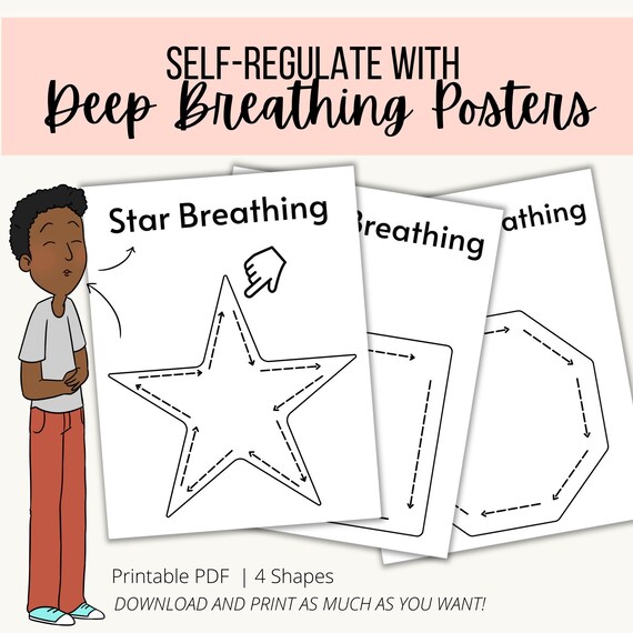 Deep Breathing Posters Self-regulation Strategy Posters - Etsy