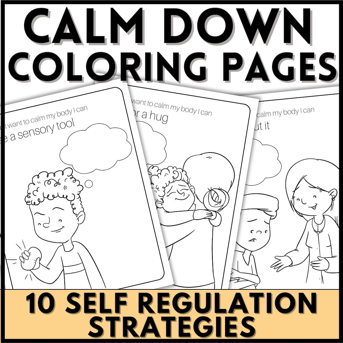 Calm Down Coloring Book, Self-regulation Coloring Book, Self-regulation ...