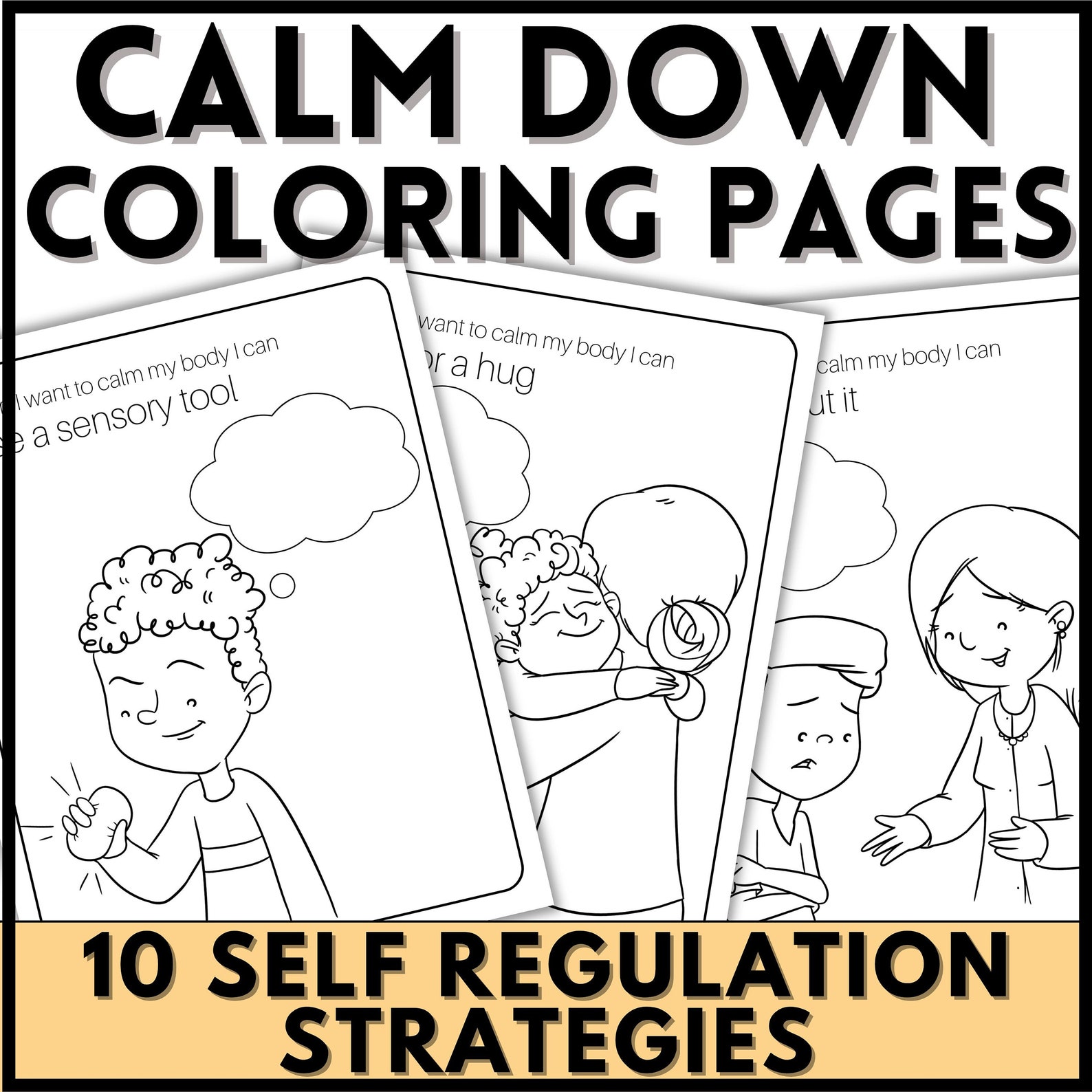 Calm Down Coloring Book, Self-regulation Coloring Book, Self-regulation ...